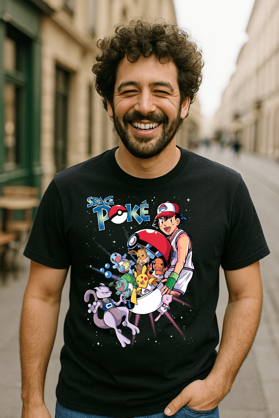 Space poke - Camiseta Animada Friki | Cat Beleren